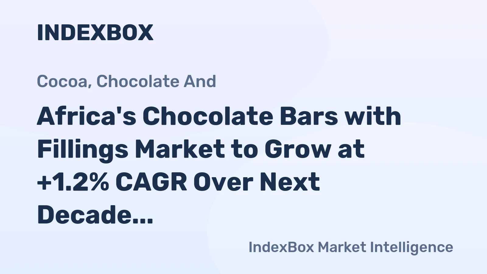 Africa's Chocolate Bars with Fillings Market to Grow at +1.2% CAGR Over Next Decade