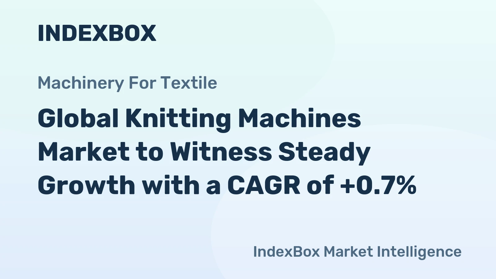 Global Knitting Machines Market to Witness Steady Growth with a CAGR of +0.7%
