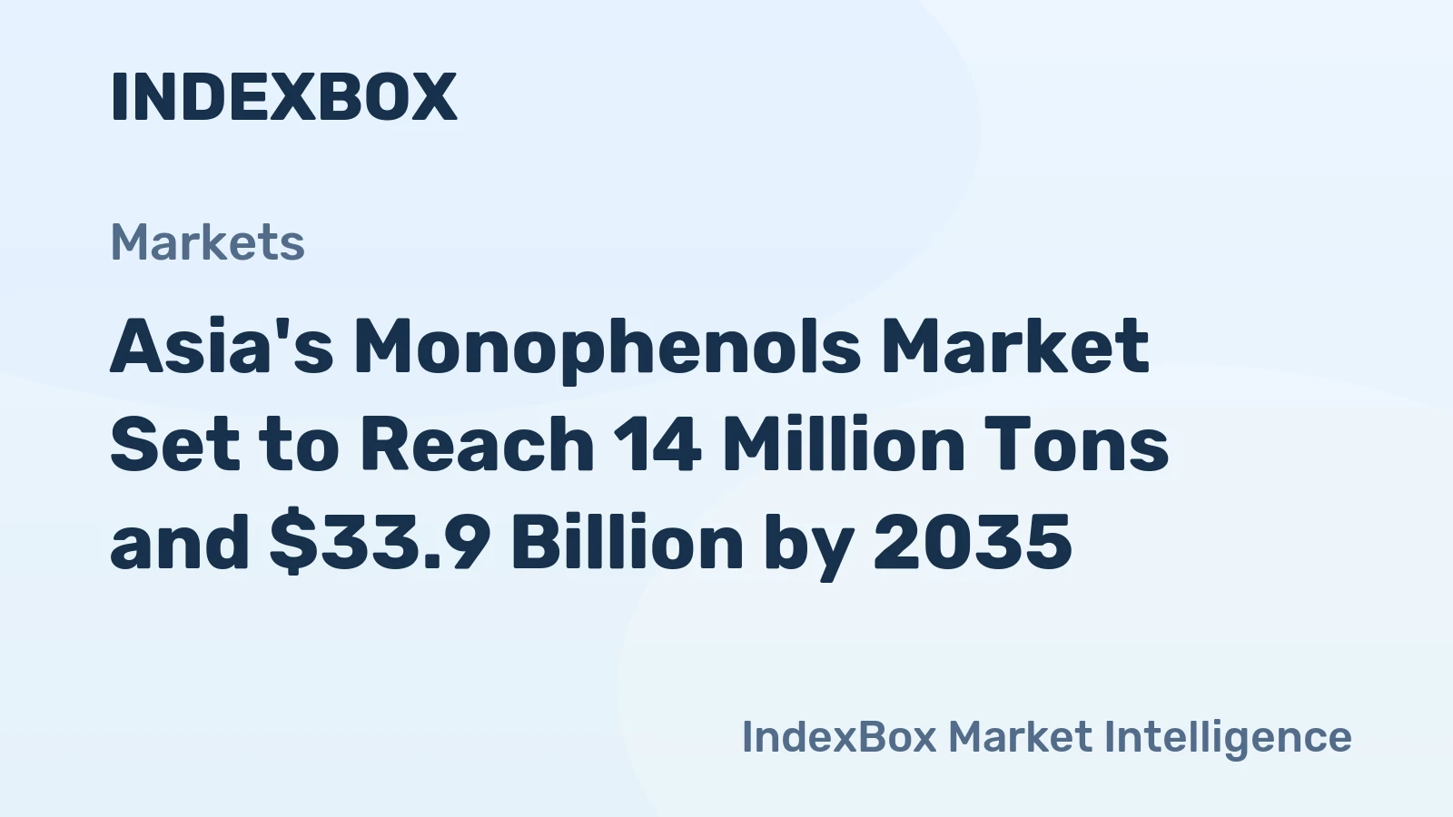 Asia's Monophenols Market Set to Reach 14 Million Tons and $33.9 Billion by 2035