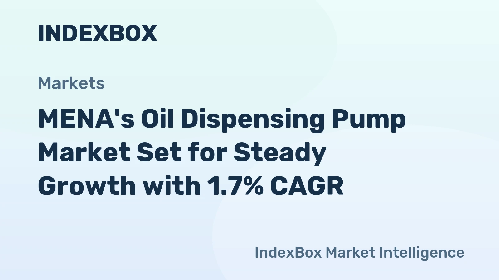 MENA's Oil Dispensing Pump Market Set for Steady Growth with 1.7% CAGR