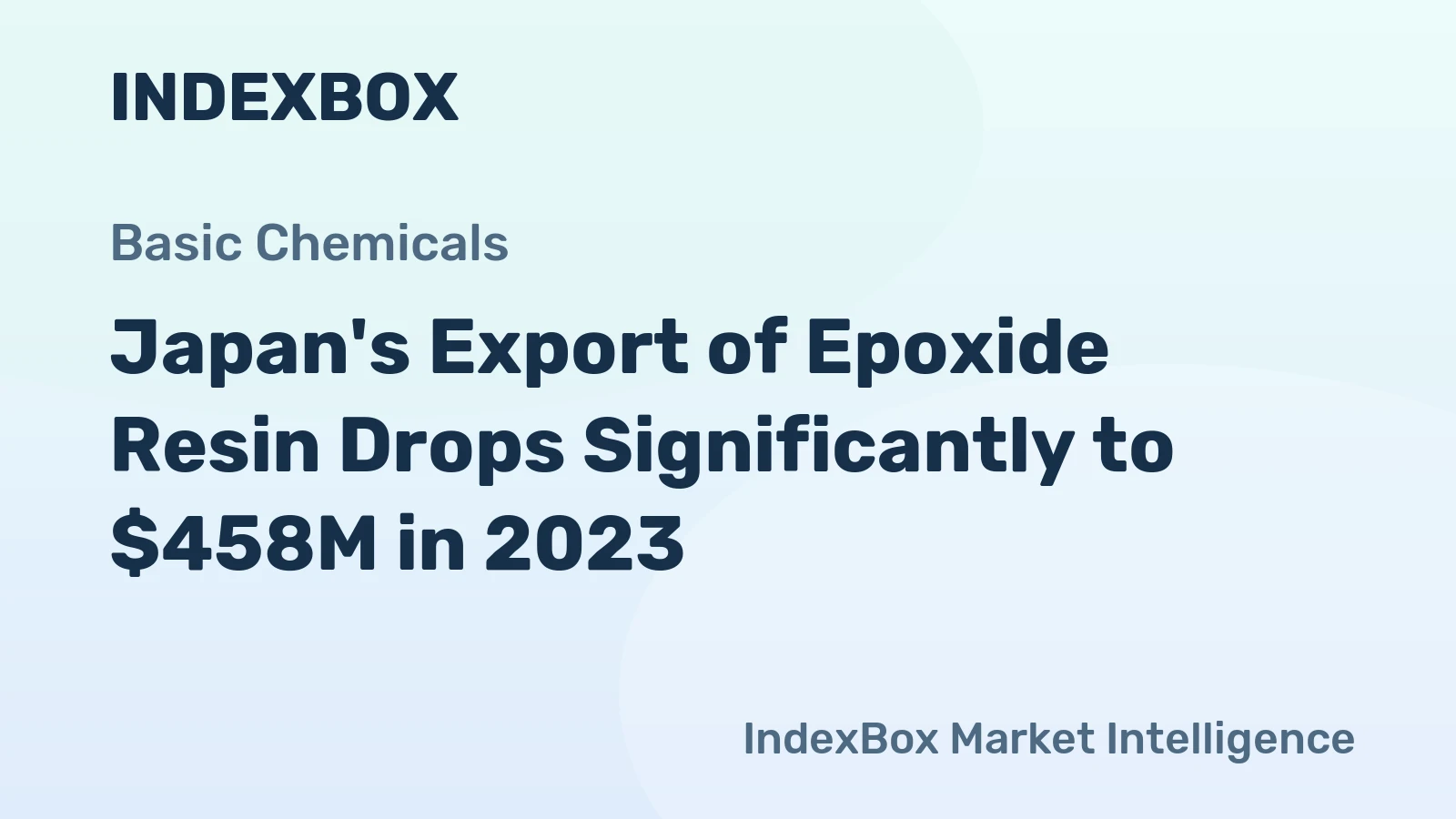 Japan's Export of Epoxide Resin Drops Significantly to $458M in 2023