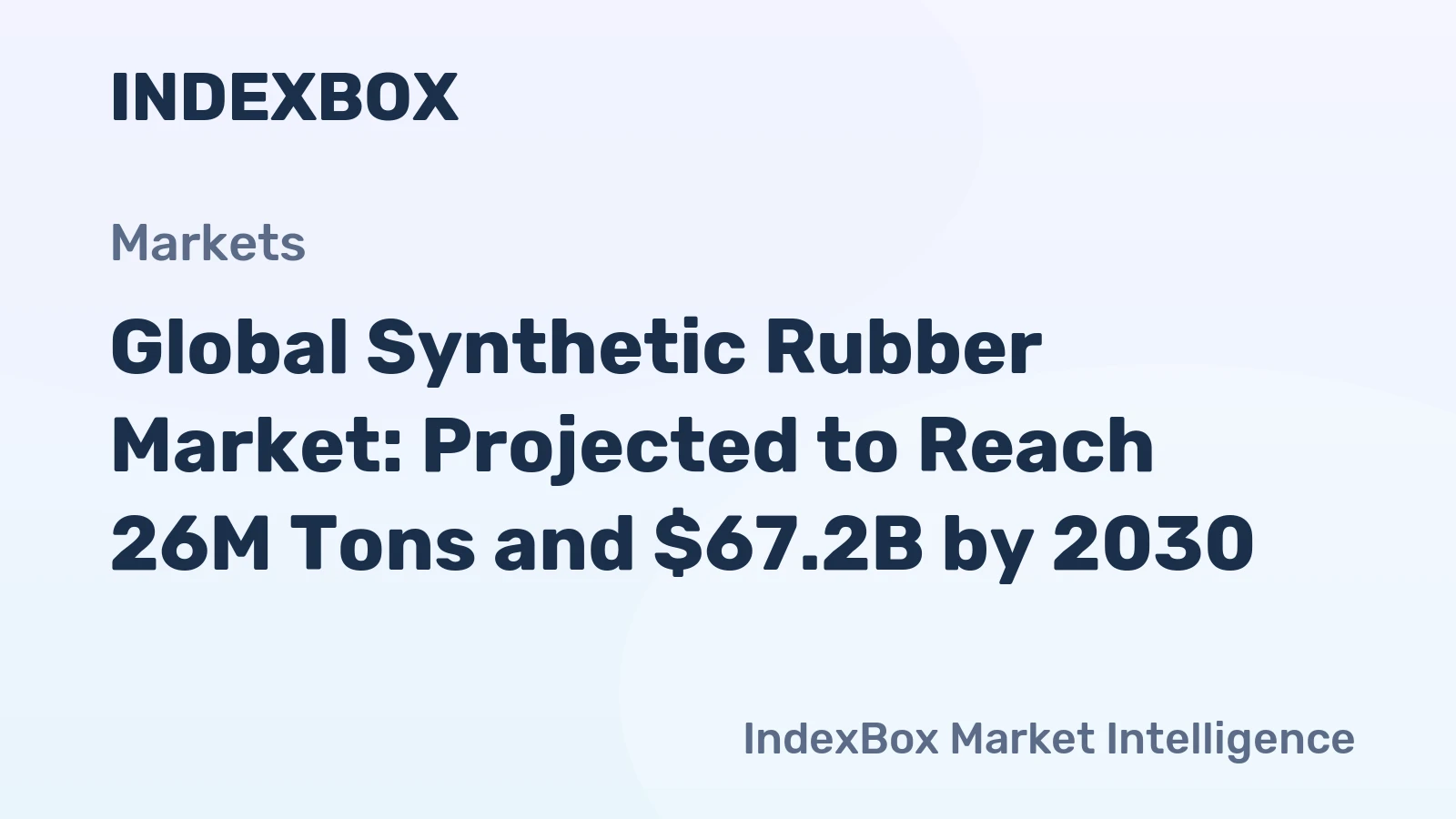 Global Synthetic Rubber Market: Projected to Reach 26M Tons and $67.2B by 2030