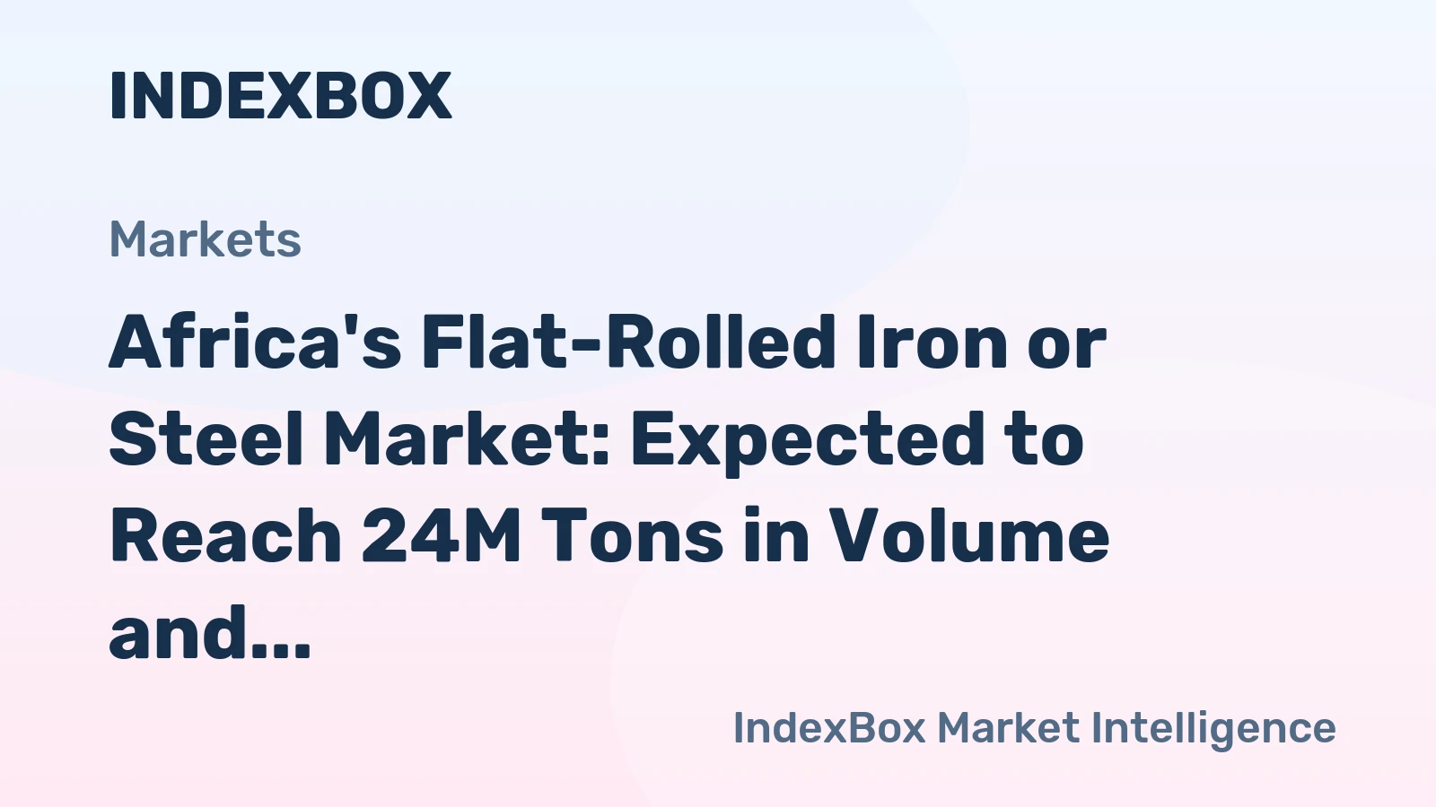 Africa's Flat-Rolled Iron or Steel Market: Expected to Reach 24M Tons in Volume and $22.3B in Value by 2035