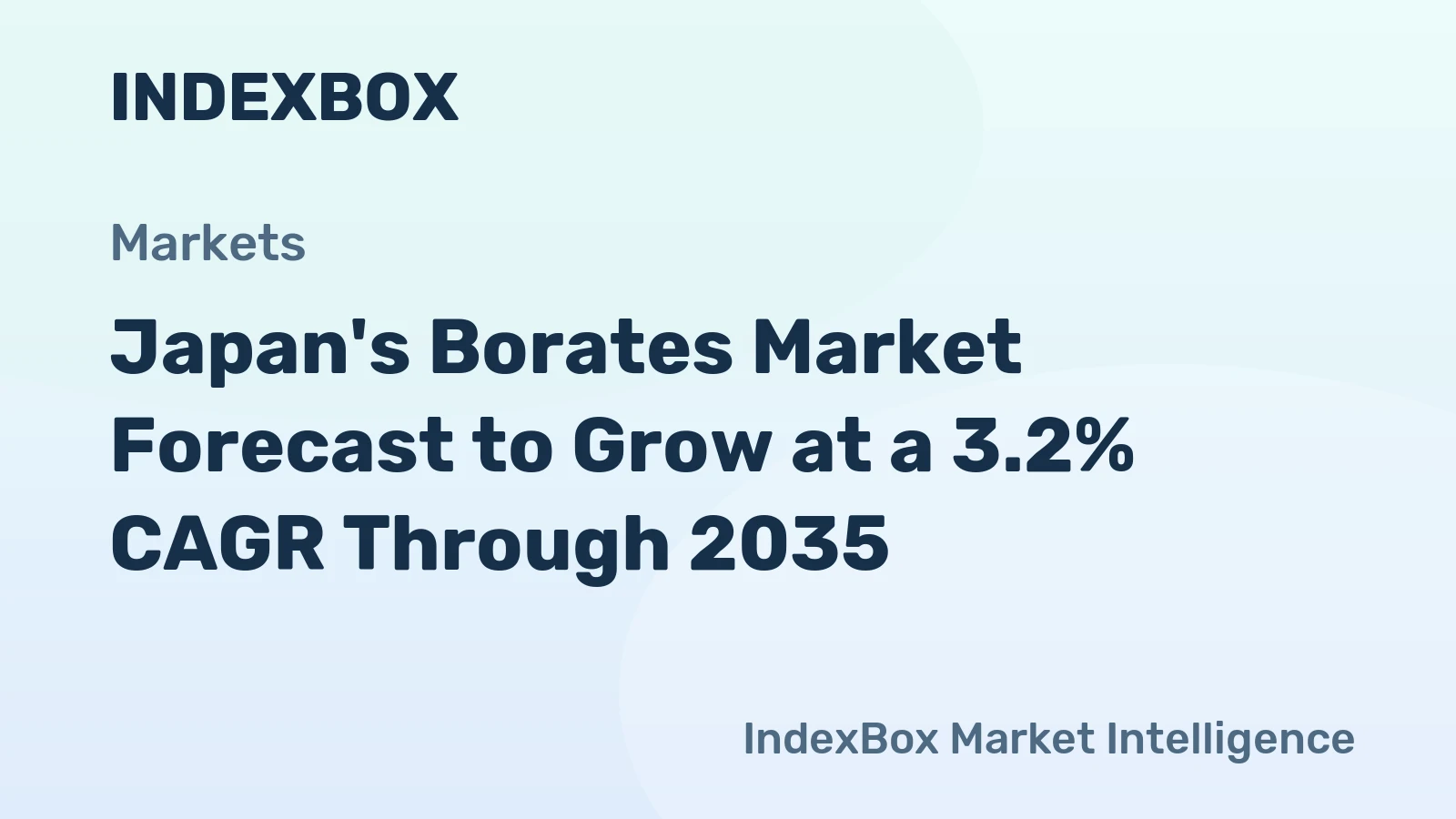 Japan's Borates Market Forecast to Grow at a 3.2% CAGR Through 2035