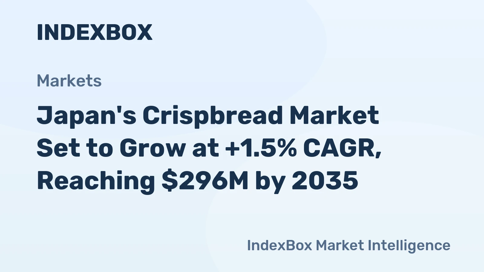 Japan's Crispbread Market Set to Grow at +1.5% CAGR, Reaching $296M by 2035