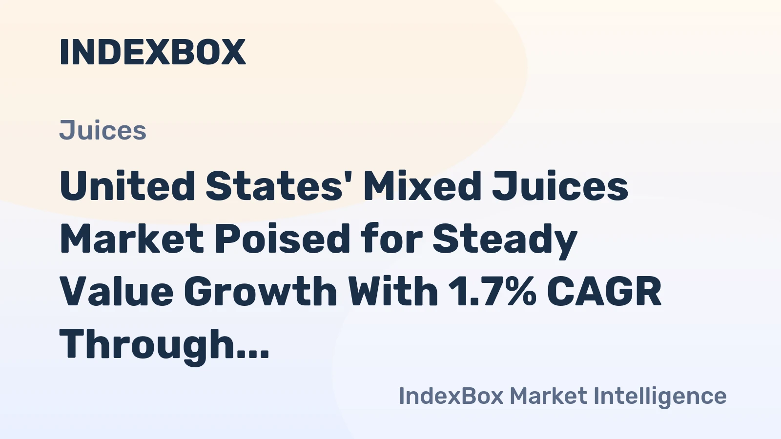 United States' Mixed Juices Market Poised for Steady Value Growth With 1.7% CAGR Through 2035