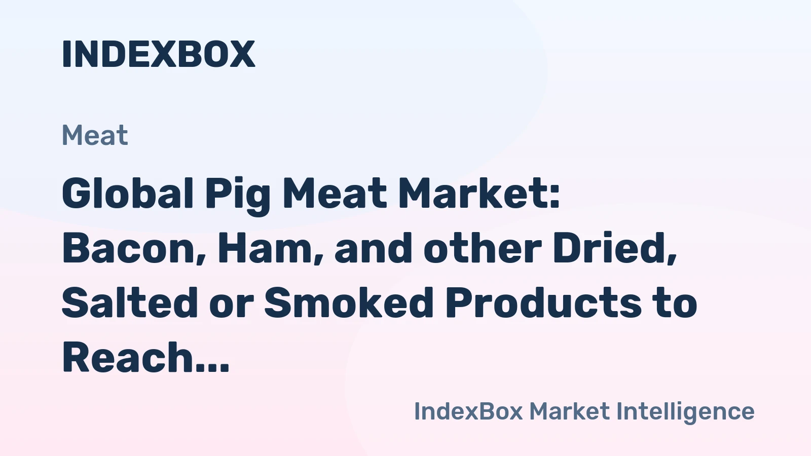 Global Pig Meat Market: Bacon, Ham, and other Dried, Salted or Smoked Products to Reach 6M Tons by 2035