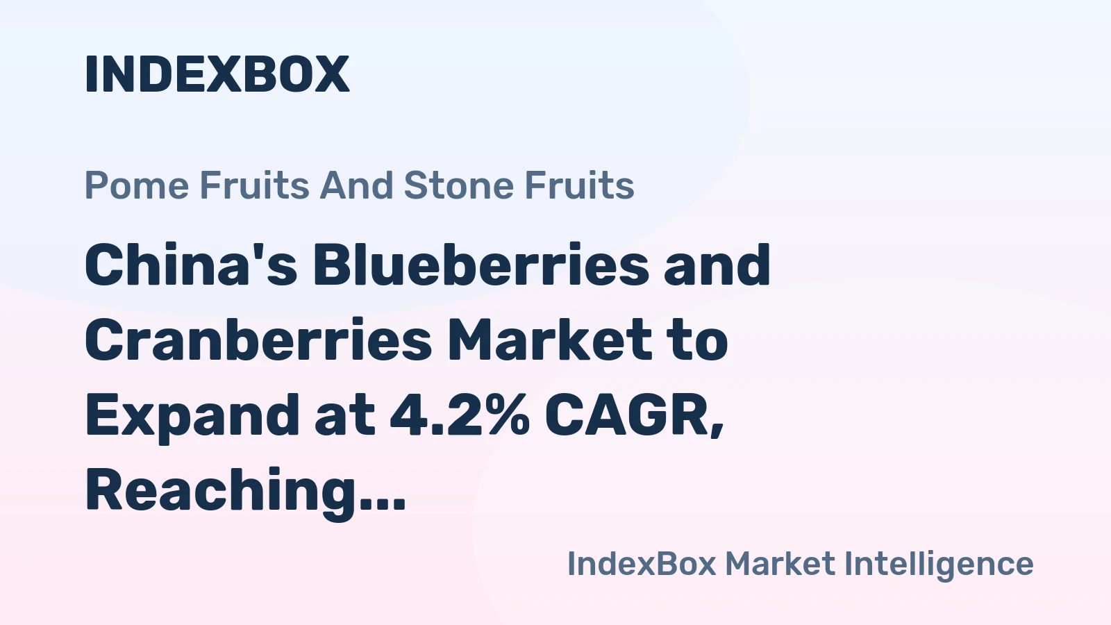China's Blueberries and Cranberries Market to Expand at 4.2% CAGR, Reaching $559M by 2035