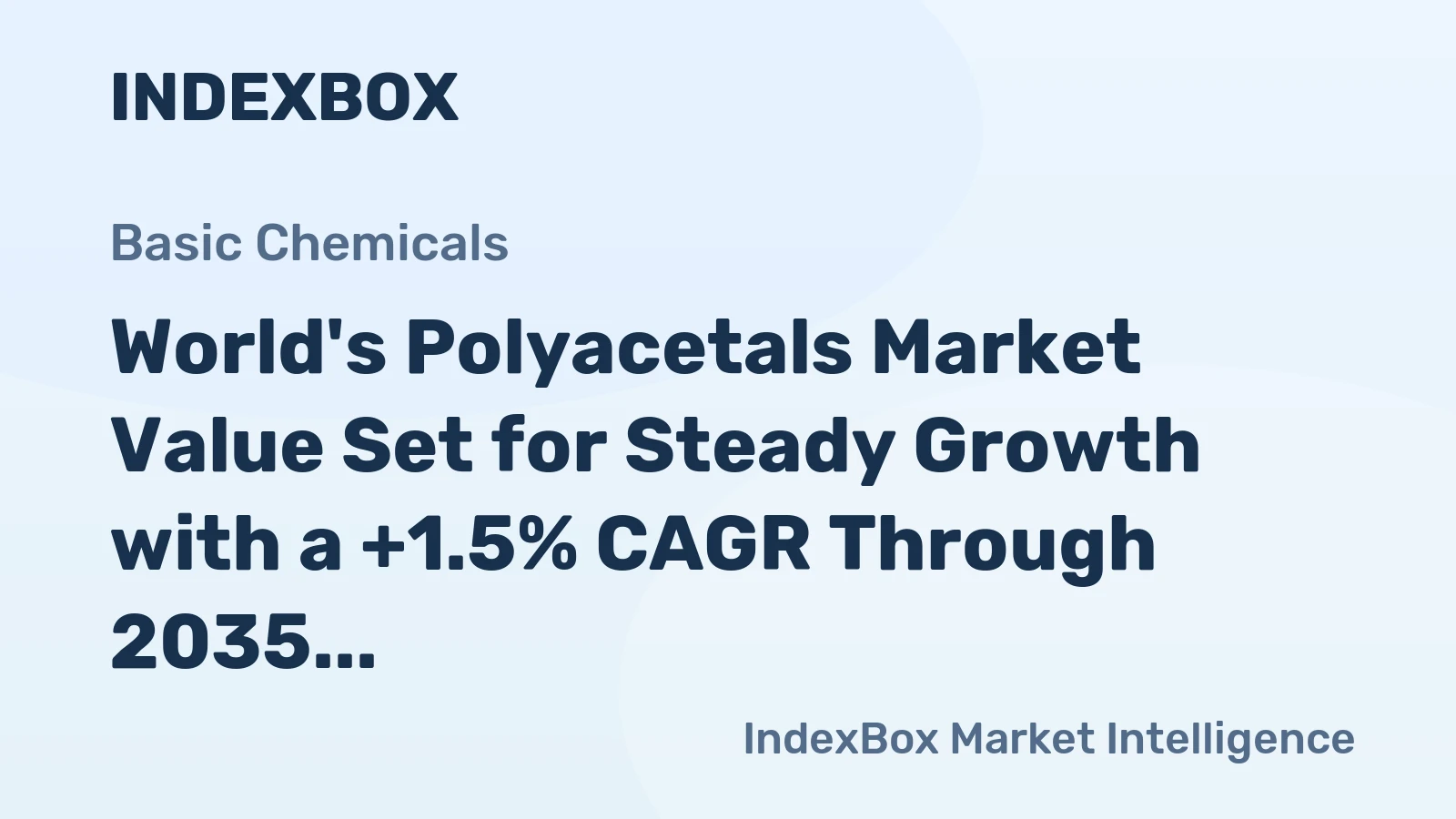 World's Polyacetals Market Value Set for Steady Growth with a +1.5% CAGR Through 2035