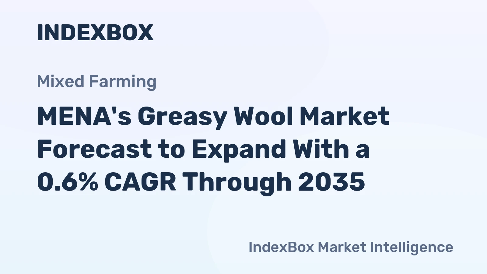 MENA's Greasy Wool Market Forecast to Expand With a 0.6% CAGR Through 2035