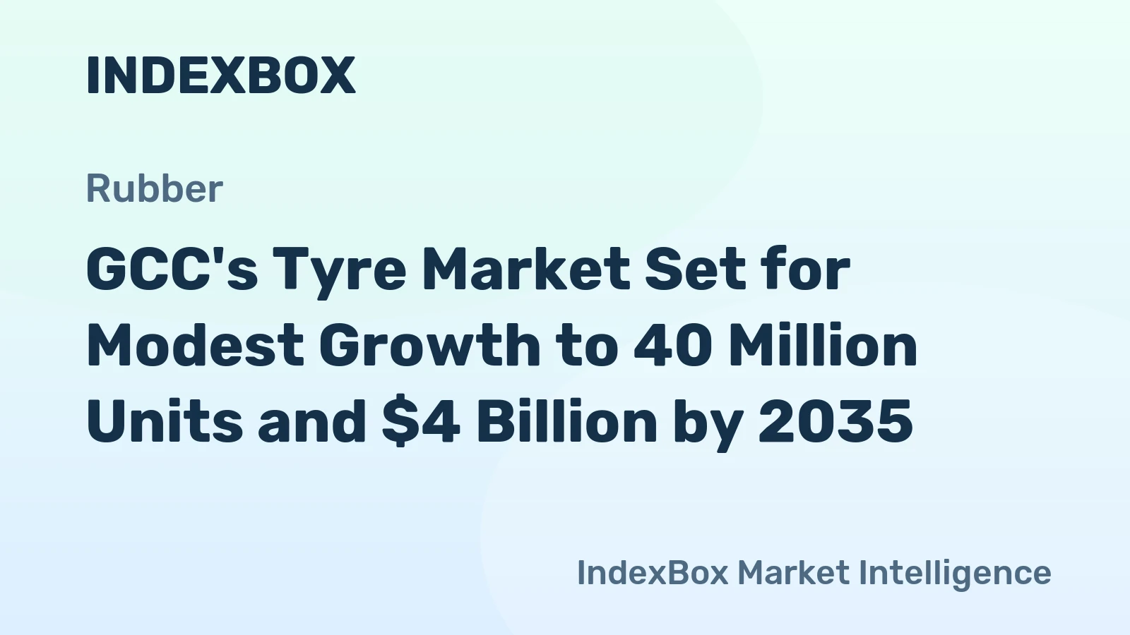 GCC's Tyre Market Set for Modest Growth to 40 Million Units and $4 Billion by 2035