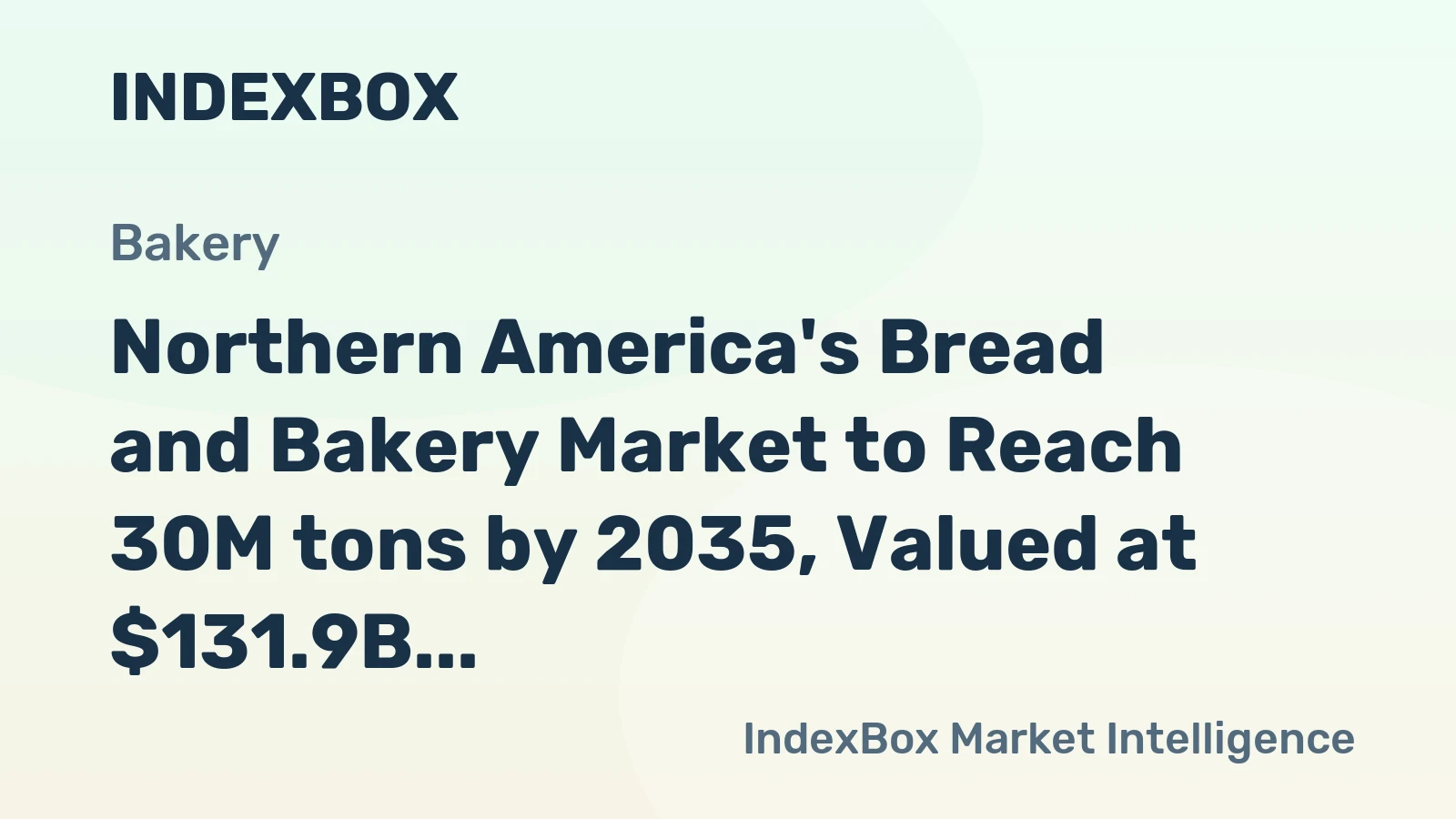Northern America's Bread and Bakery Market to Reach 30M tons by 2035, Valued at $131.9B