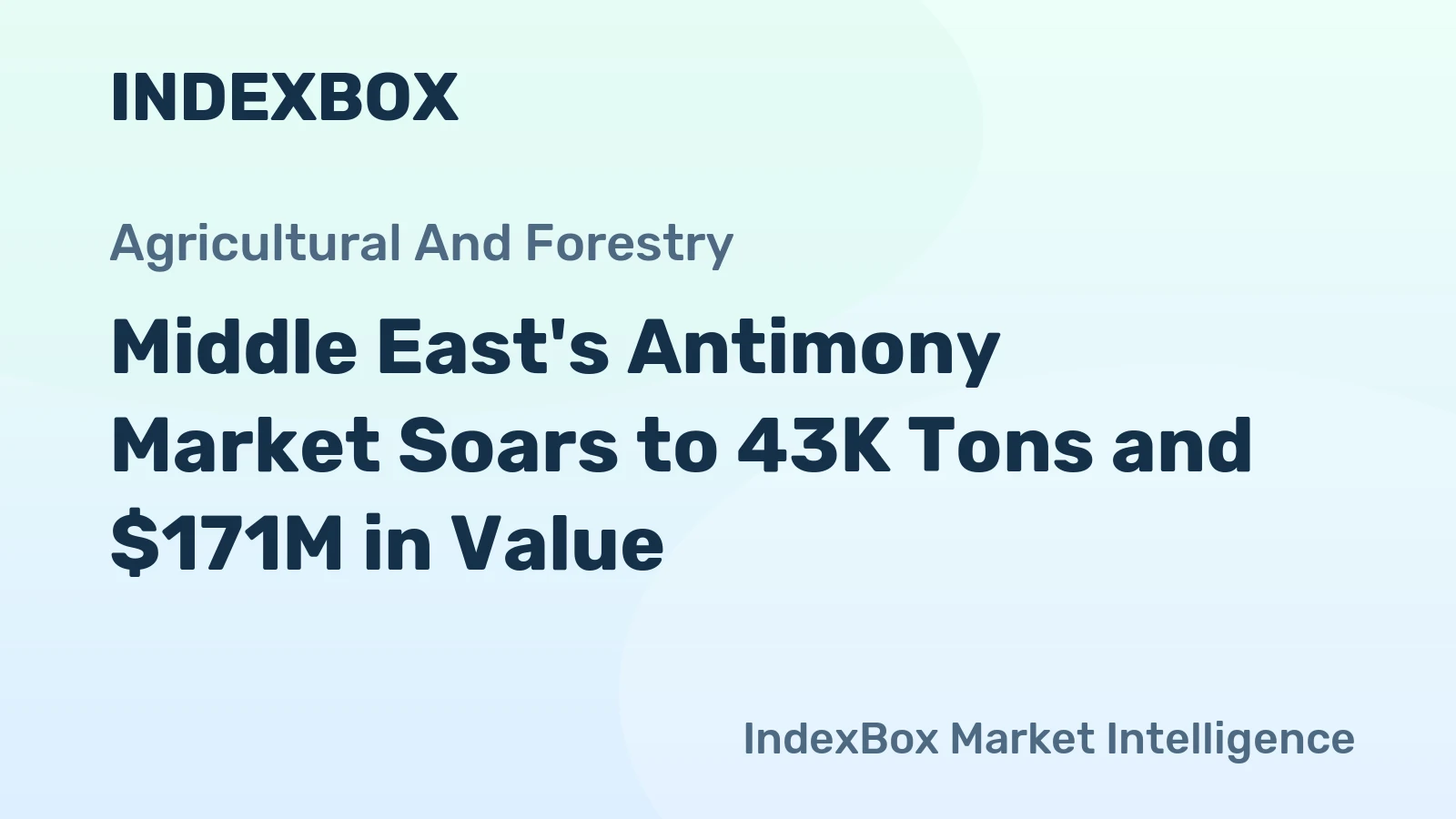 Middle East's Antimony Market Soars to 43K Tons and $171M in Value