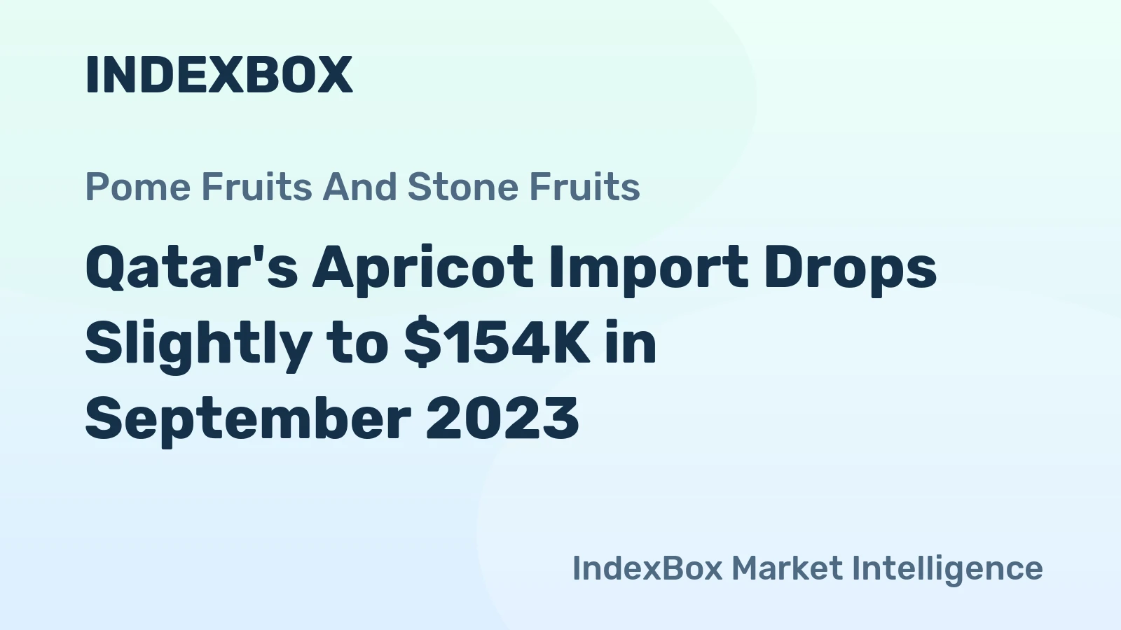 Qatar's Apricot Import Drops Slightly to $154K in September 2023