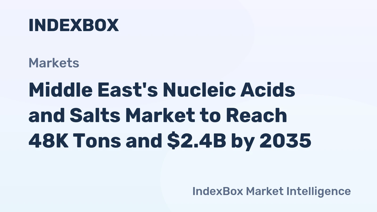 Middle East's Nucleic Acids and Salts Market to Reach 48K Tons and $2.4B by 2035