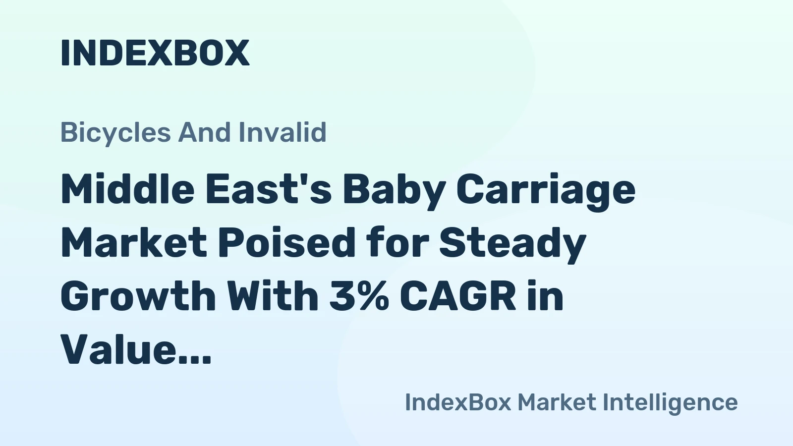 Middle East's Baby Carriage Market Poised for Steady Growth With 3% CAGR in Value Through 2035
