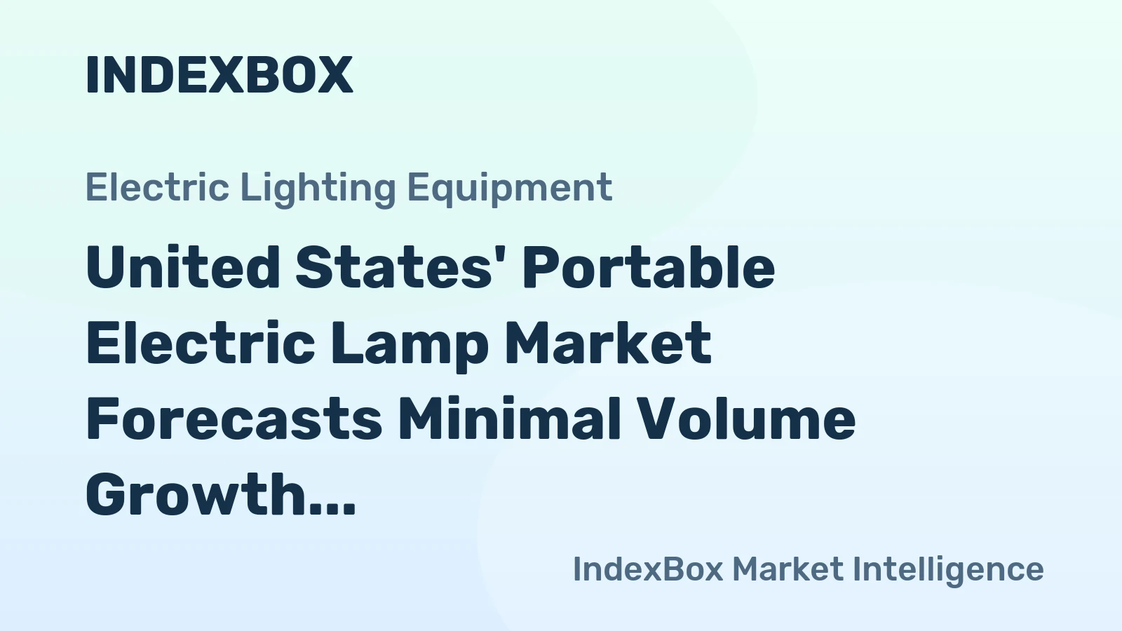United States' Portable Electric Lamp Market Forecasts Minimal Volume Growth at +0.1% CAGR Through 2035
