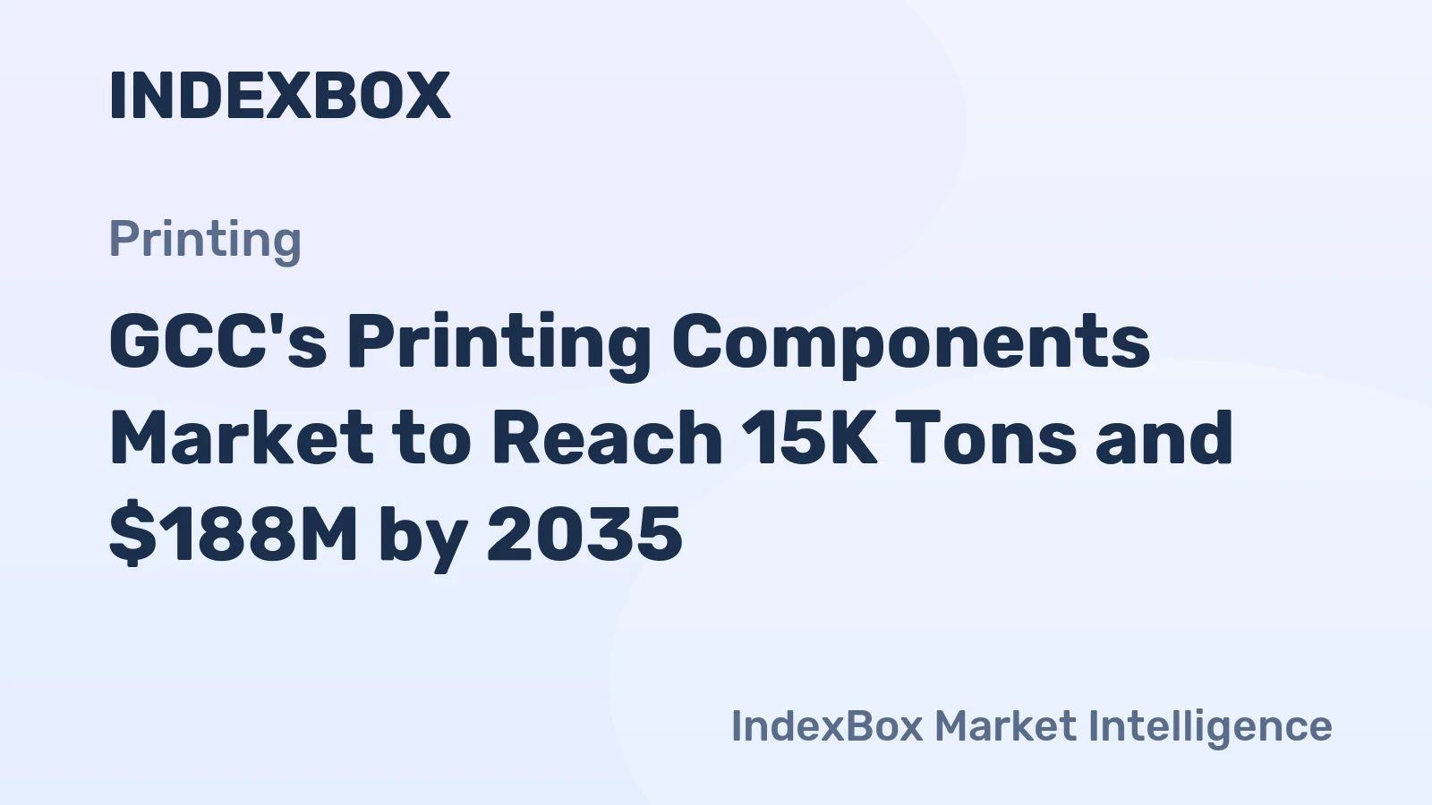 GCC's Printing Components Market to Reach 15K Tons and $188M by 2035