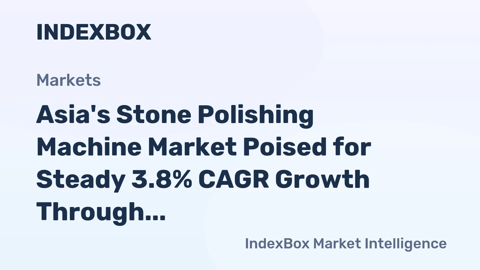 Asia's Stone Polishing Machine Market Poised for Steady 3.8% CAGR Growth Through 2035