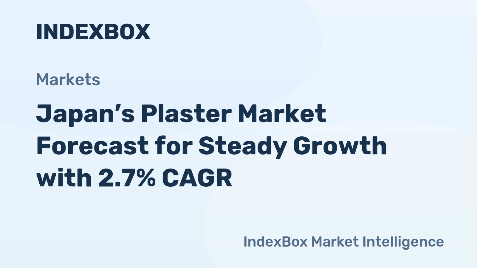 Japan’s Plaster Market Forecast for Steady Growth with 2.7% CAGR