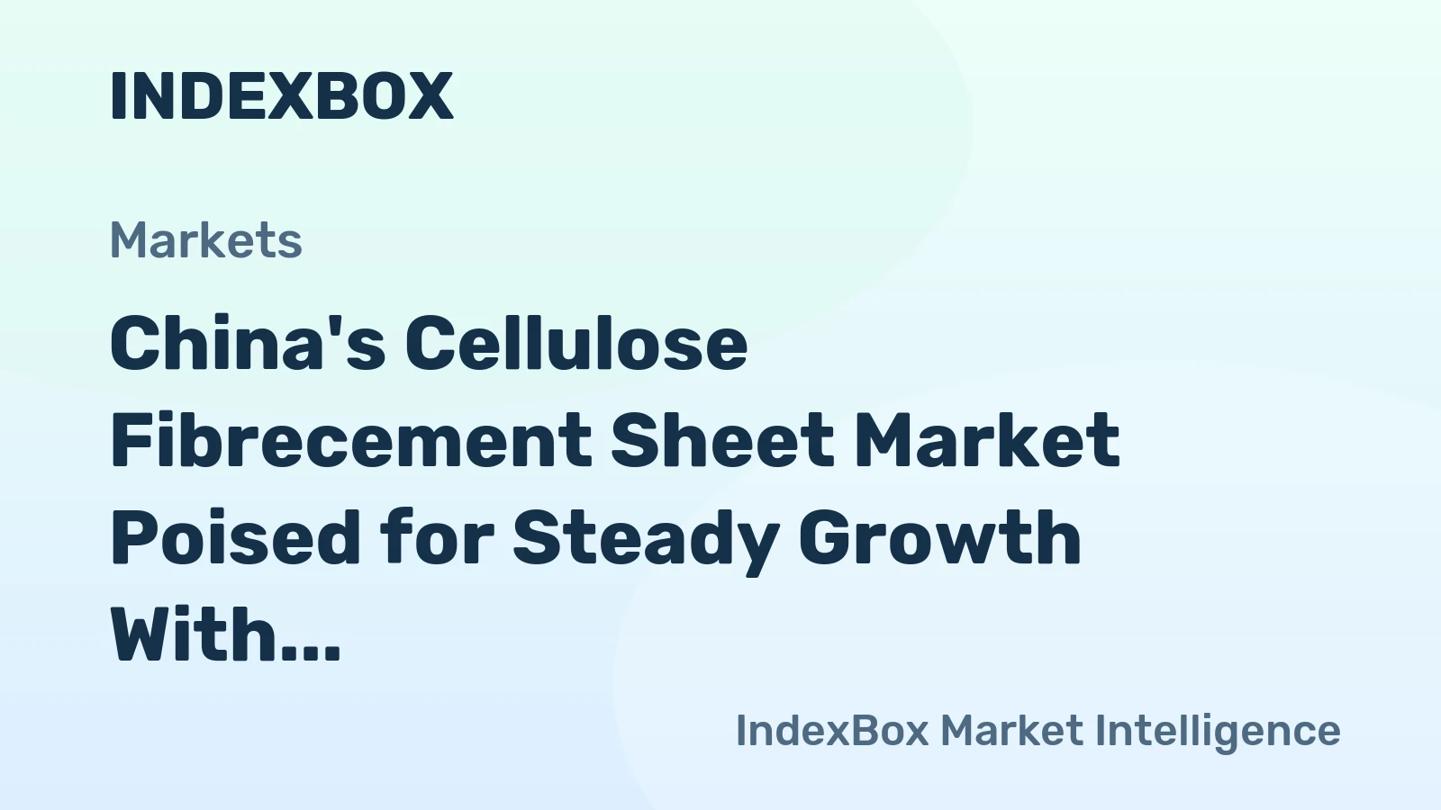 China's Cellulose Fibrecement Sheet Market Poised for Steady Growth With a 3.5% CAGR in Value Through 2035
