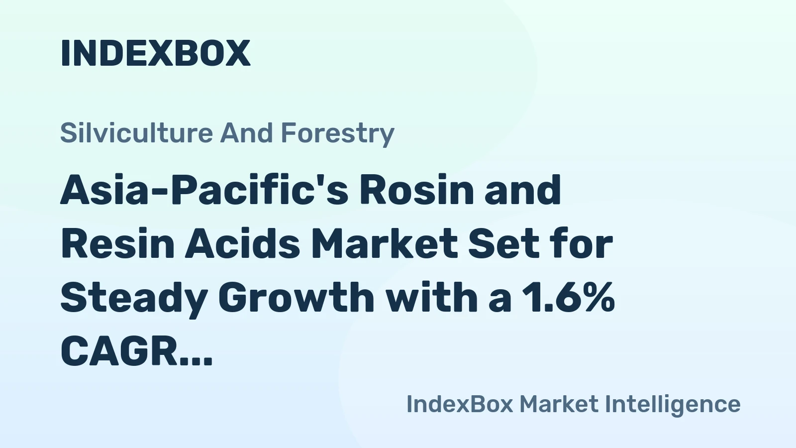 Asia-Pacific's Rosin and Resin Acids Market Set for Steady Growth with a 1.6% CAGR in Value