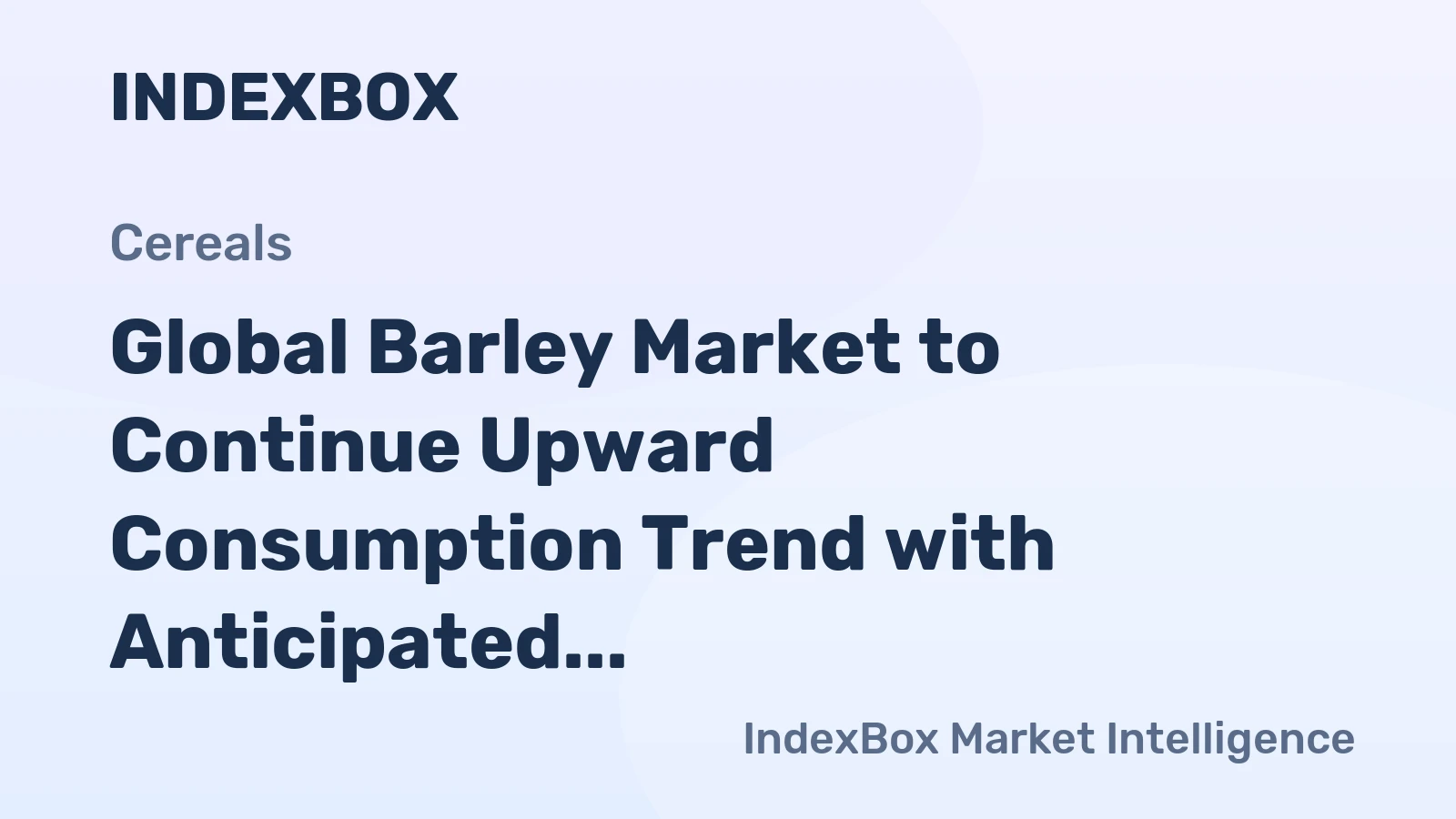 Global Barley Market to Continue Upward Consumption Trend with Anticipated CAGR of +1.5% by 2035