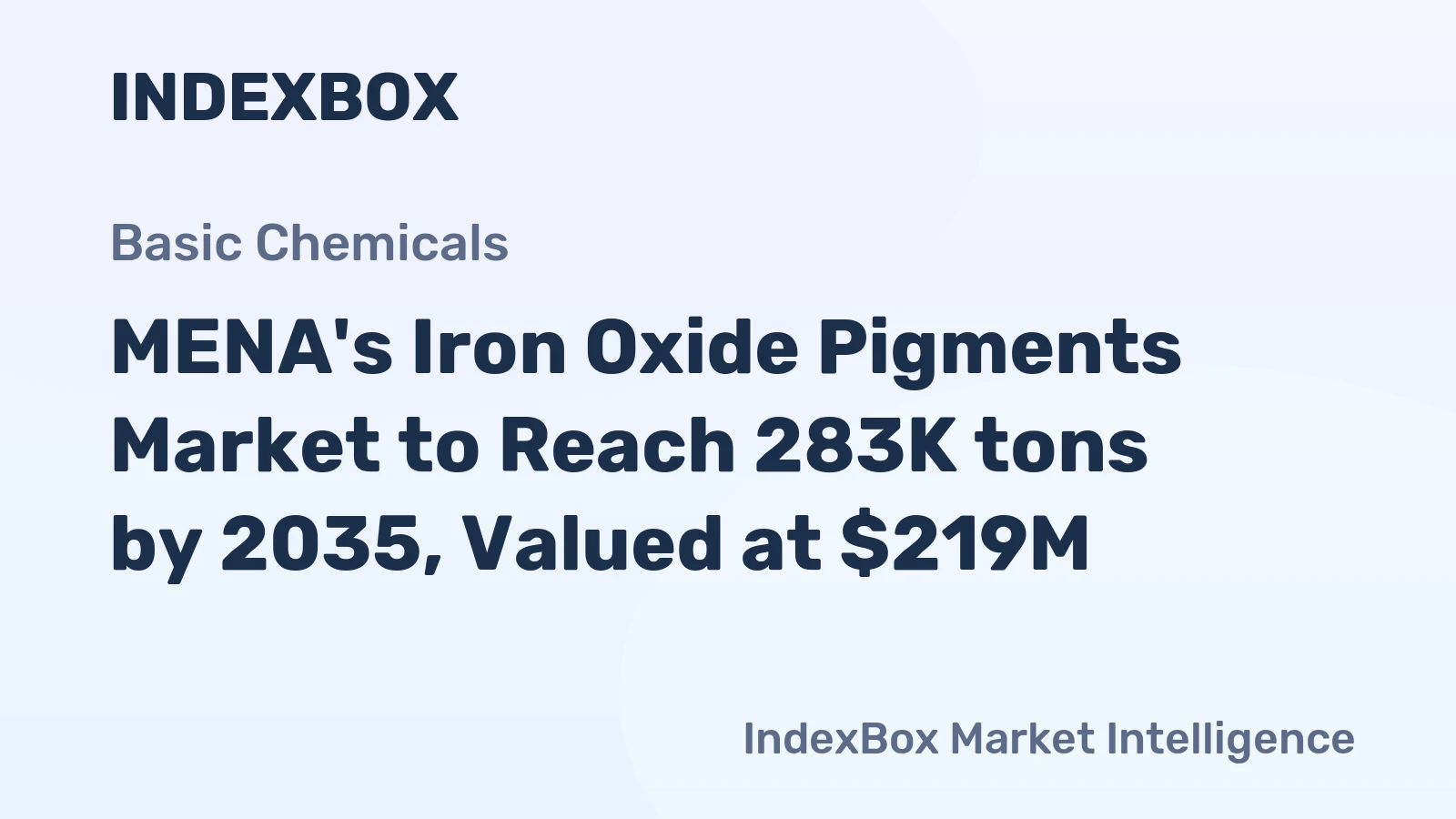 MENA's Iron Oxide Pigments Market to Reach 283K tons by 2035, Valued at $219M
