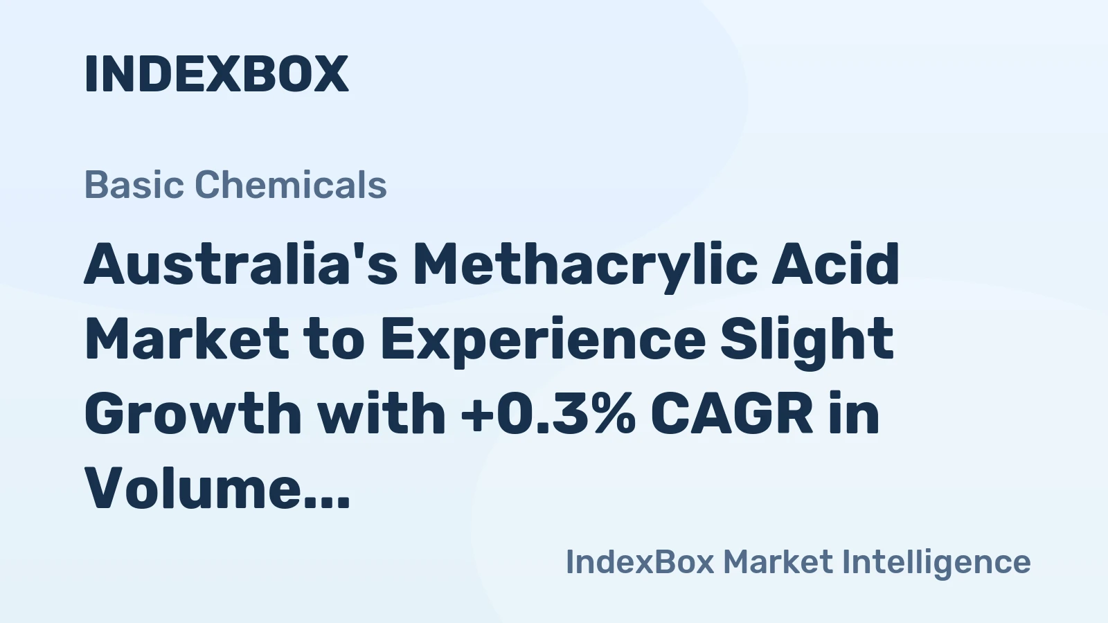 Australia's Methacrylic Acid Market to Experience Slight Growth with +0.3% CAGR in Volume and +1.8% CAGR in Value by 2035