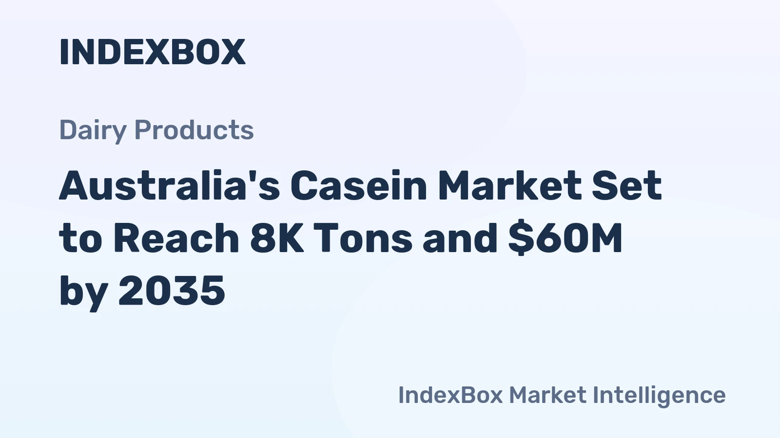 Australia's Casein Market Set to Reach 8K Tons and $60M by 2035
