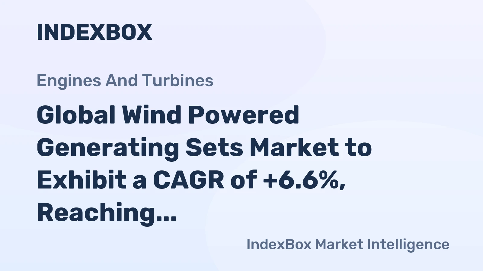 Global Wind Powered Generating Sets Market to Exhibit a CAGR of +6.6%, Reaching 29M Units by 2035