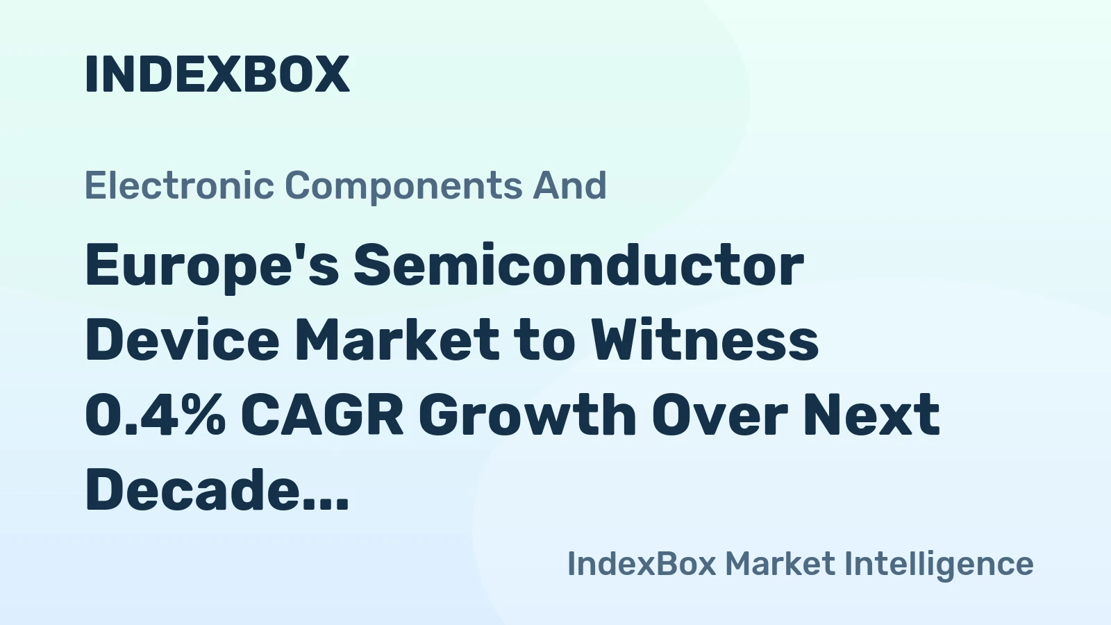 Europe's Semiconductor Device Market to Witness 0.4% CAGR Growth Over Next Decade