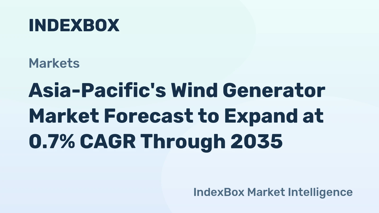 Asia-Pacific's Wind Generator Market Forecast to Expand at 0.7% CAGR Through 2035