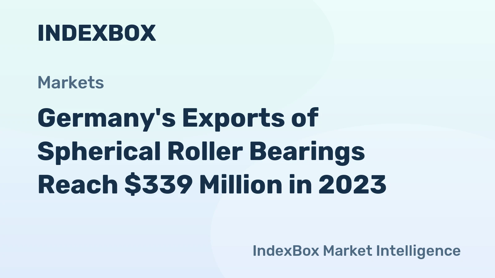 Germany's Exports of Spherical Roller Bearings Reach $339 Million in 2023