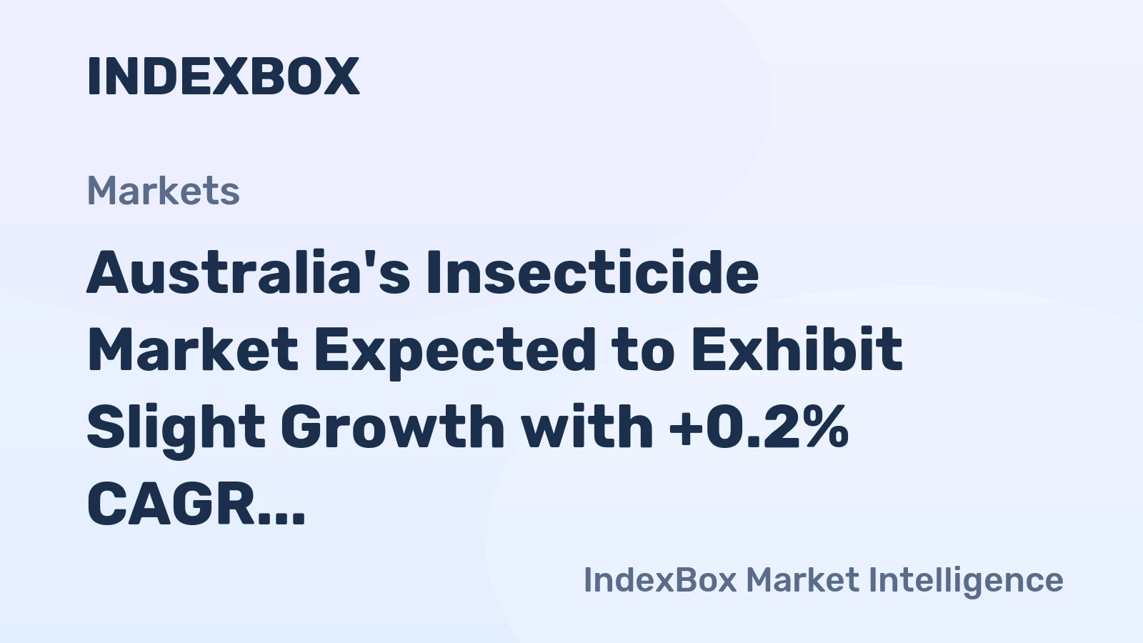 Australia's Insecticide Market Expected to Exhibit Slight Growth with +0.2% CAGR from 2024-2035