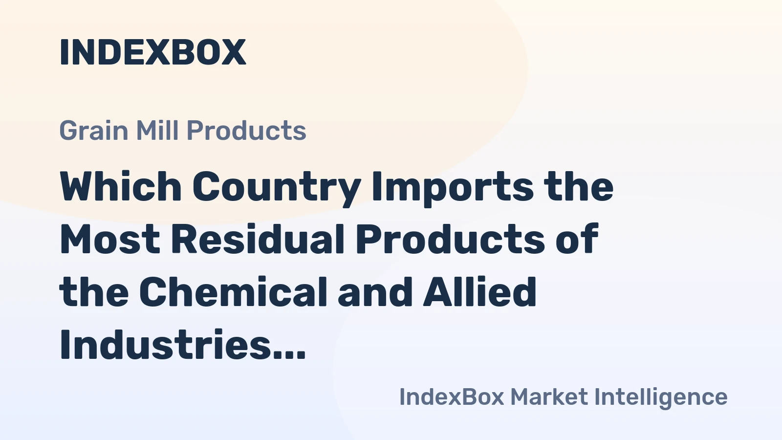 Which Country Imports the Most Residual Products of the Chemical and Allied Industries in the World?
