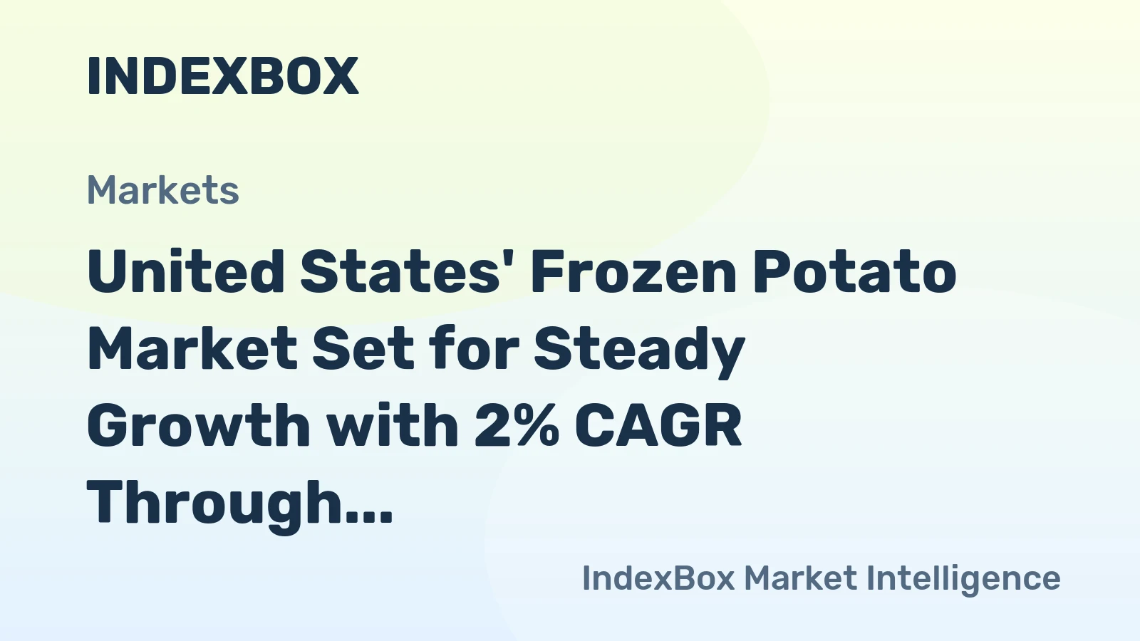 United States' Frozen Potato Market Set for Steady Growth with 2% CAGR Through 2035