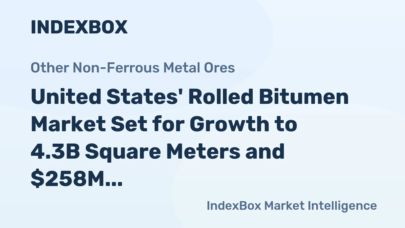 United States' Rolled Bitumen Market Set for Growth to 4.3B Square Meters and $258M Value
