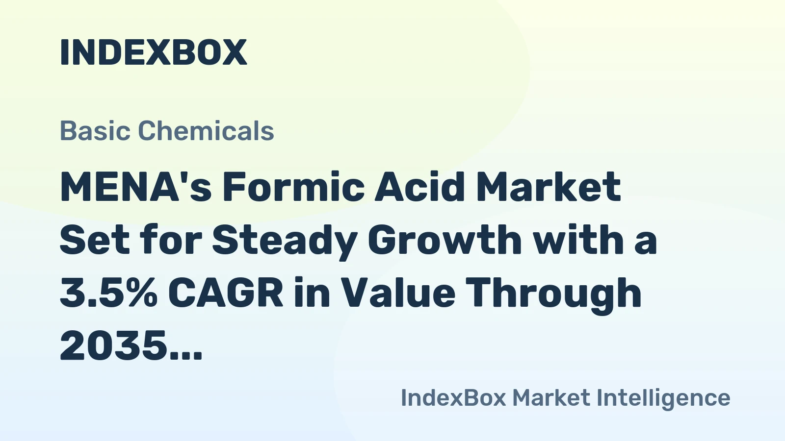 MENA's Formic Acid Market Set for Steady Growth with a 3.5% CAGR in Value Through 2035