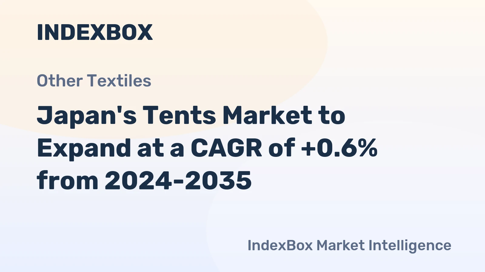 Japan's Tents Market to Expand at a CAGR of +0.6% from 2024-2035