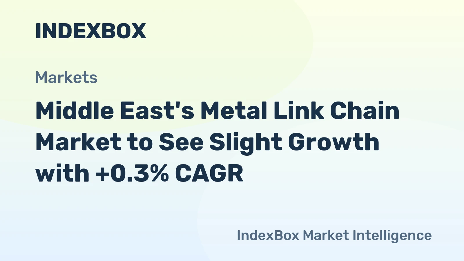 Middle East's Metal Link Chain Market to See Slight Growth with +0.3% CAGR