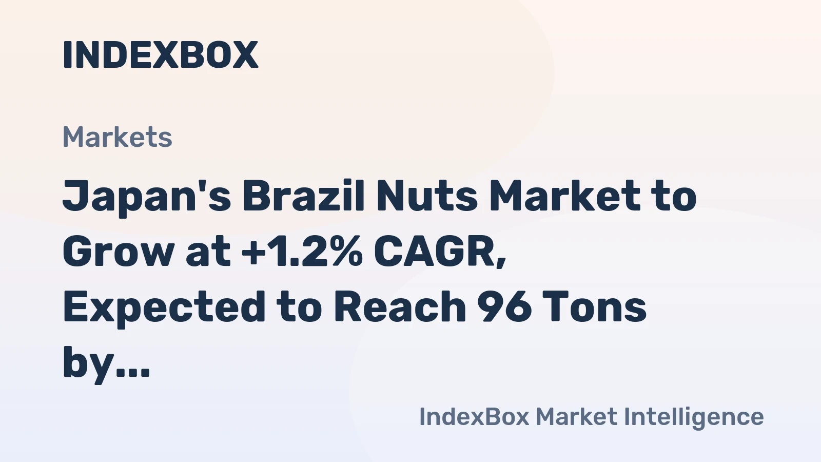 Japan's Brazil Nuts Market to Grow at +1.2% CAGR, Expected to Reach 96 Tons by 2035