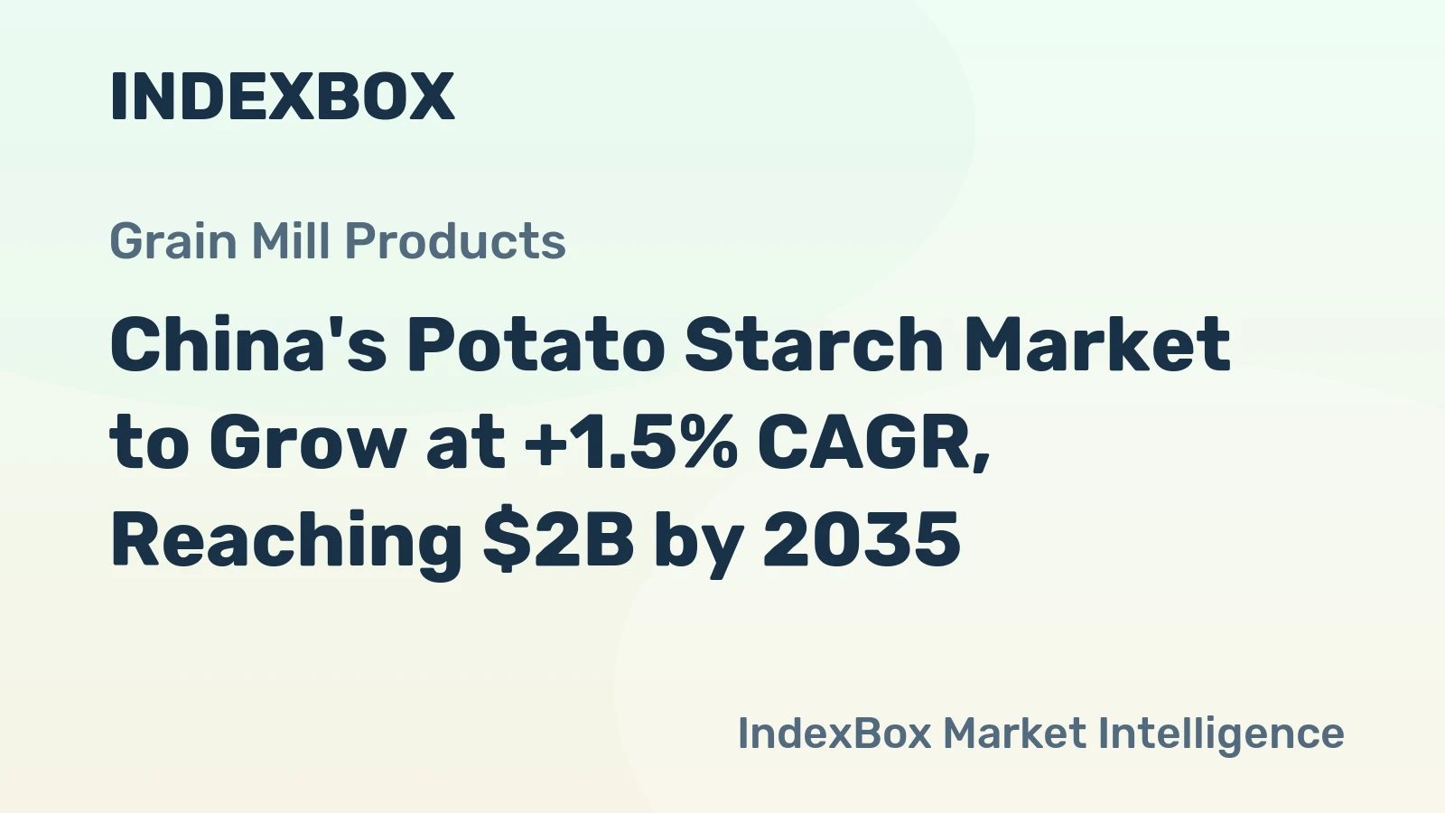 China's Potato Starch Market to Grow at +1.5% CAGR, Reaching $2B by 2035