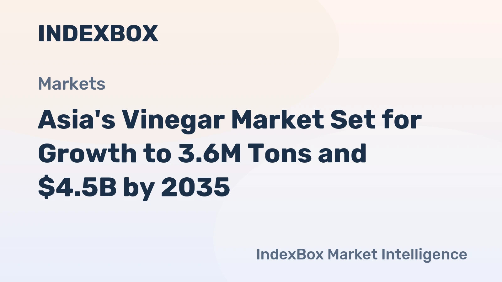 Asia's Vinegar Market Set for Growth to 3.6M Tons and $4.5B by 2035