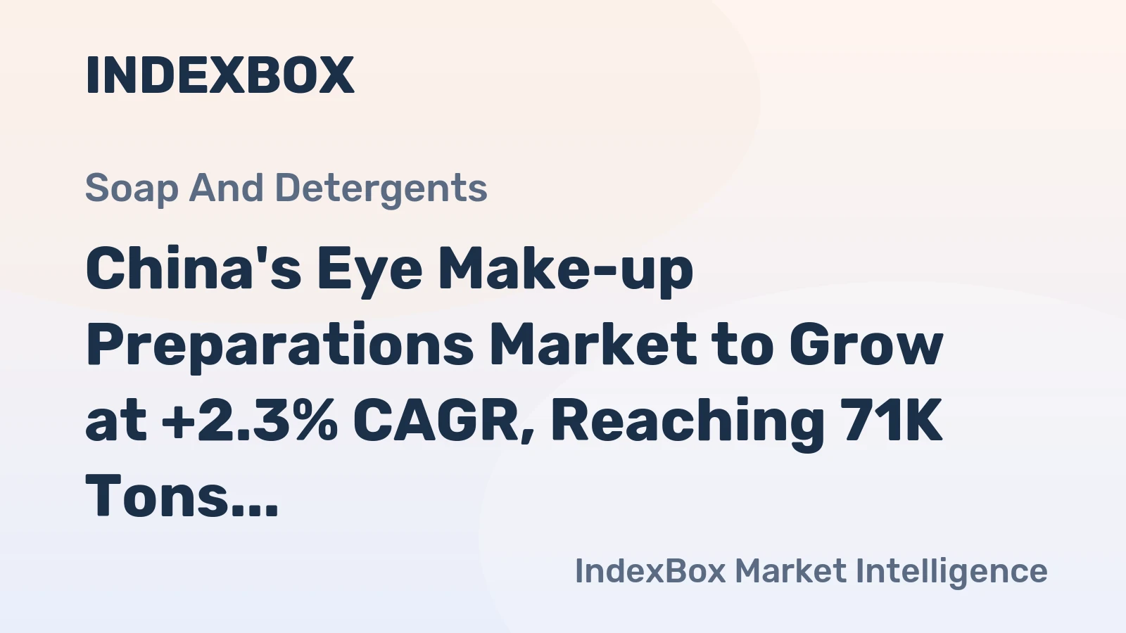 China's Eye Make-up Preparations Market to Grow at +2.3% CAGR, Reaching 71K Tons by 2035