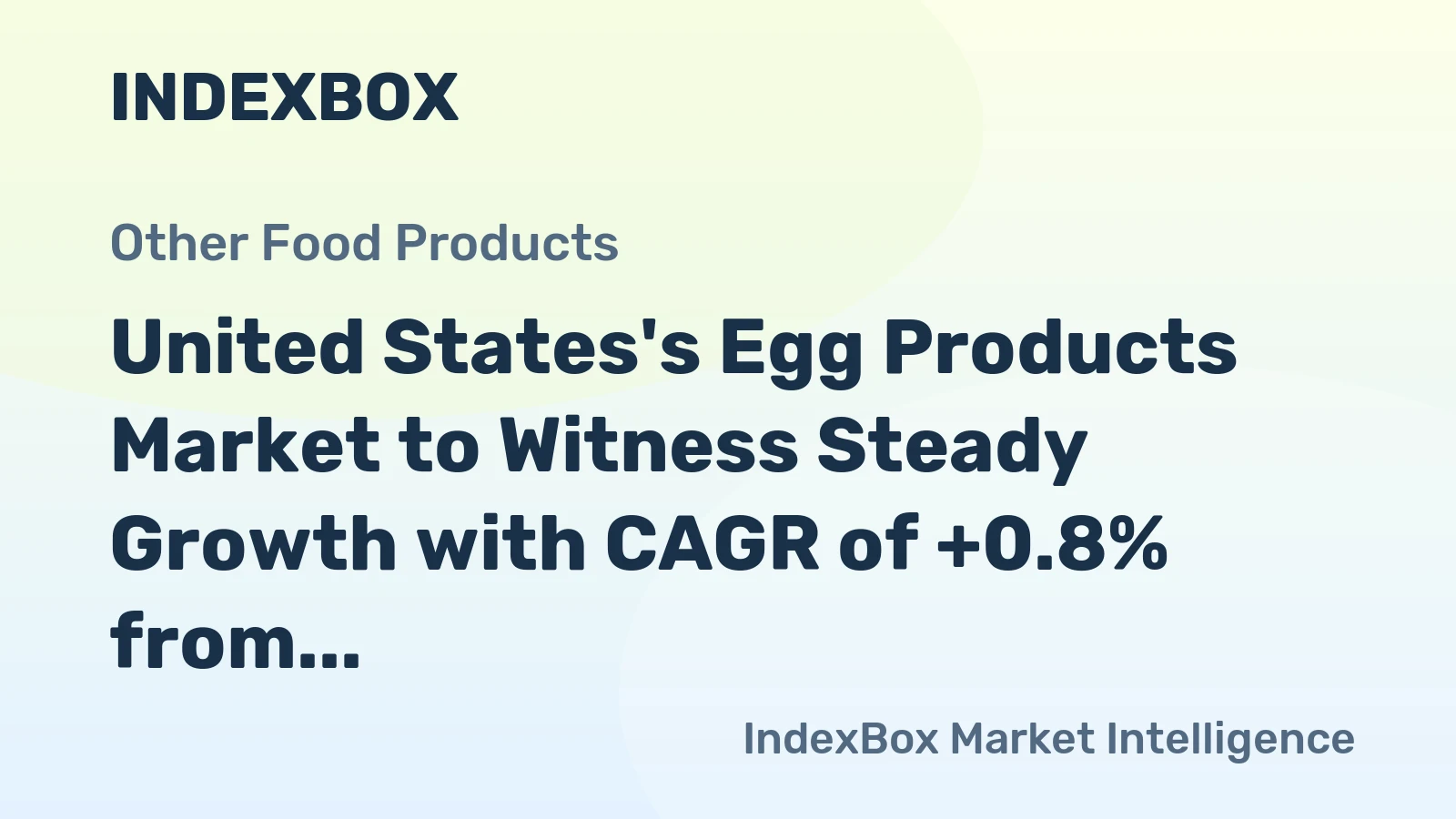 United States's Egg Products Market to Witness Steady Growth with CAGR of +0.8% from 2024 to 2035