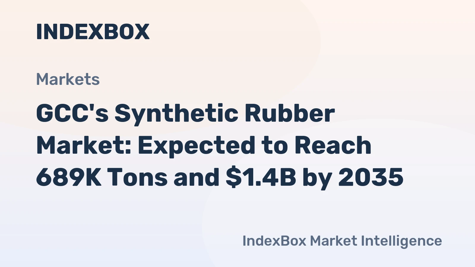 GCC's Synthetic Rubber Market: Expected to Reach 689K Tons and $1.4B by 2035