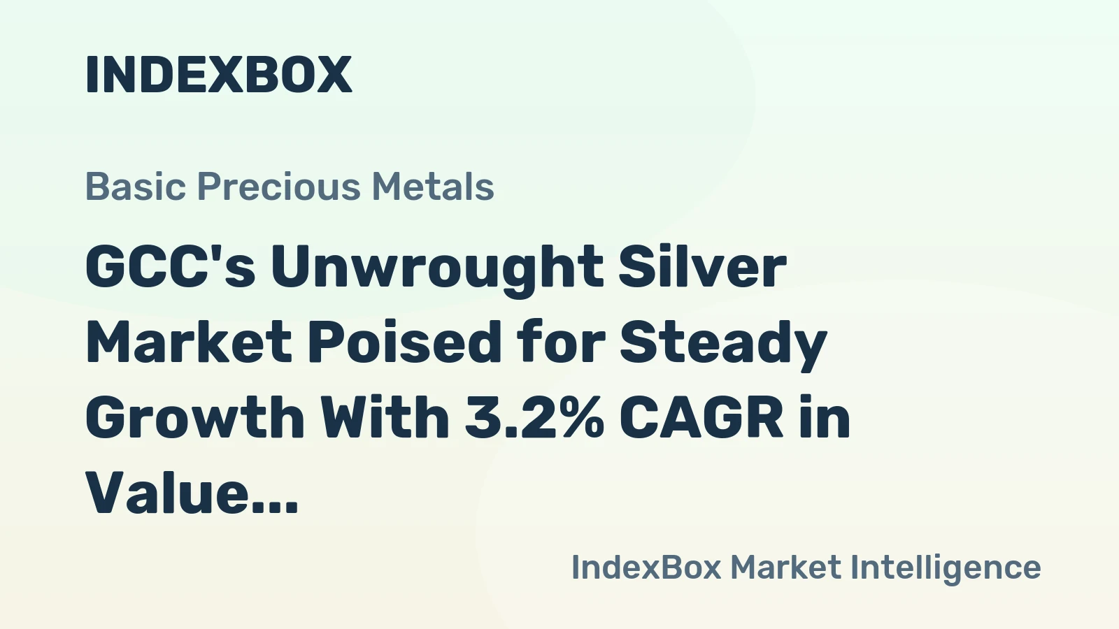 GCC's Unwrought Silver Market Poised for Steady Growth With 3.2% CAGR in Value Through 2035