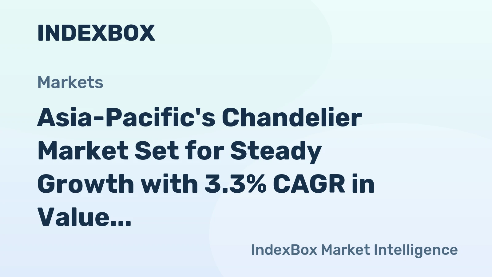 Asia-Pacific's Chandelier Market Set for Steady Growth with 3.3% CAGR in Value Through 2035