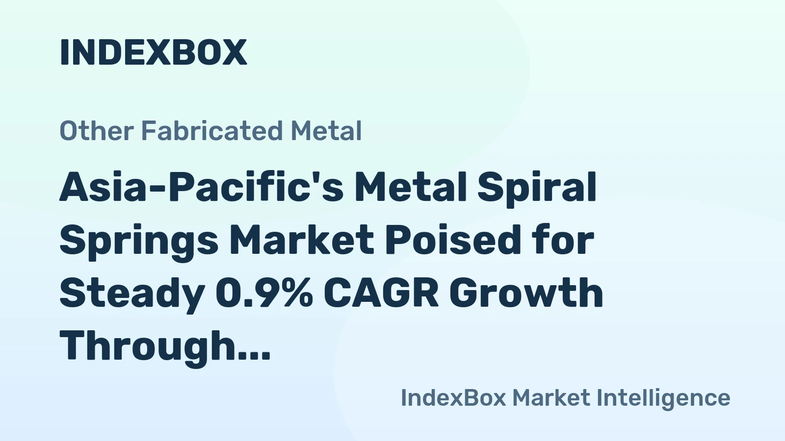 Asia-Pacific's Metal Spiral Springs Market Poised for Steady 0.9% CAGR Growth Through 2035